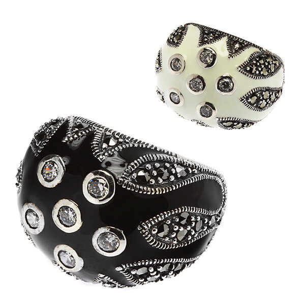 Кольцо, серебро, 925 проба, фианит