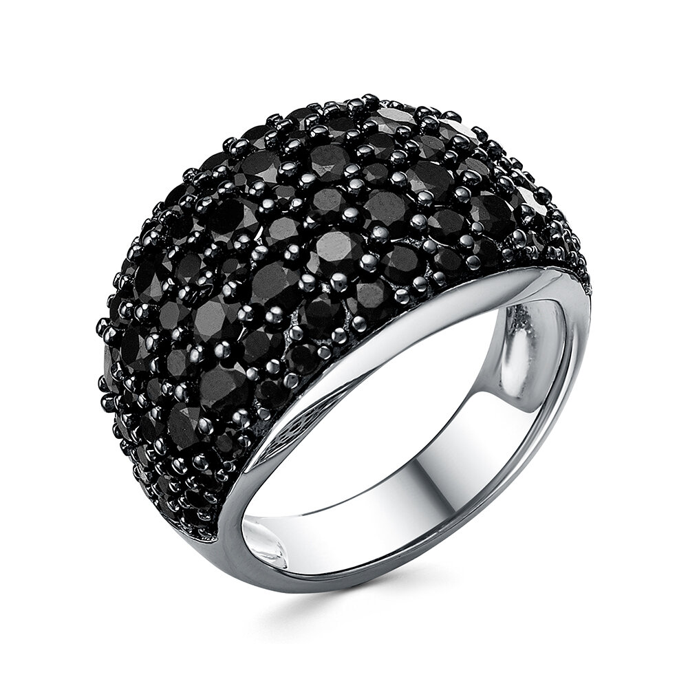 Кольцо, серебро, 925 проба, шпинель