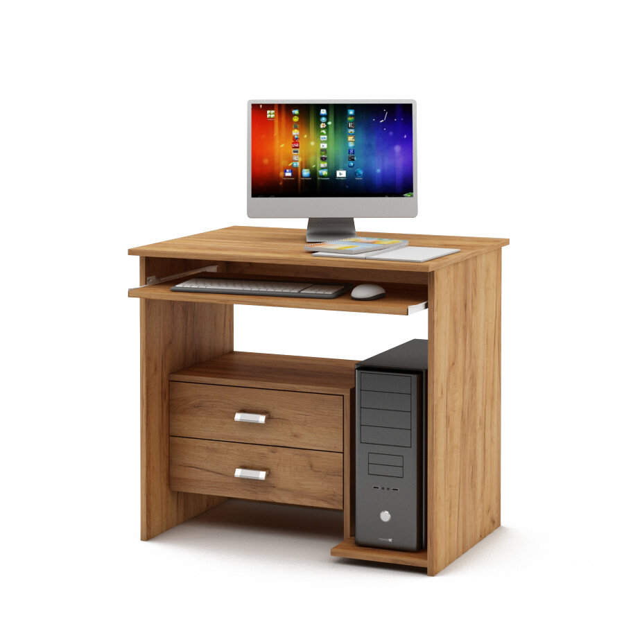 Компьютерный стол "Имидж (Арсенал) 34", 80x60x75см, отделение для системного блока