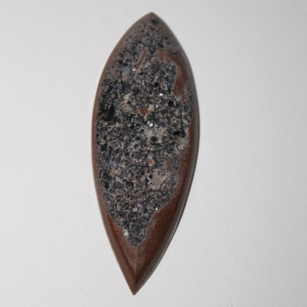 Флюорит кабошон, натуральный камень, 63х23х4 мм, Сибирь,"True Stones"