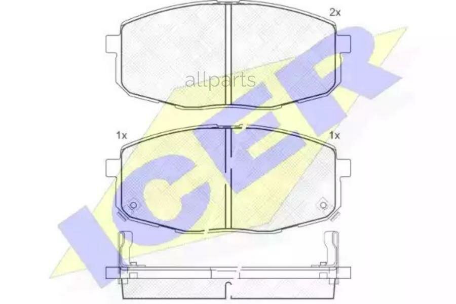 ICER 181540 Колодки тормозные