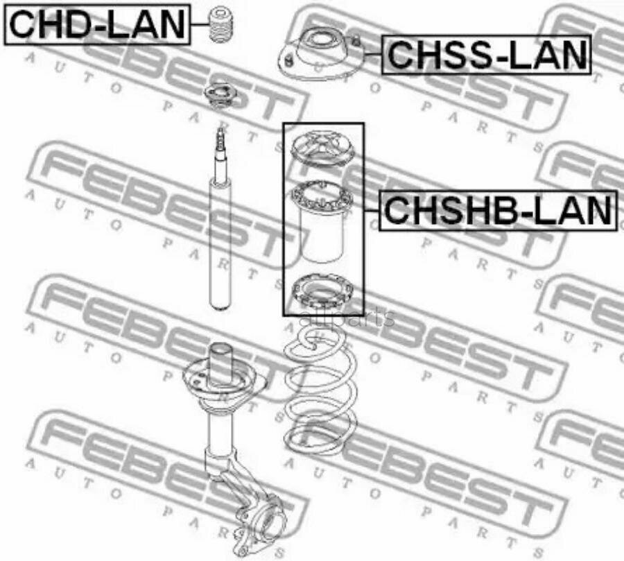 FEBEST CHD-LAN Отбойник переднего амортизатора CHEVROLET LANOS (T100) 1997-2002 FEBEST CHD-LAN