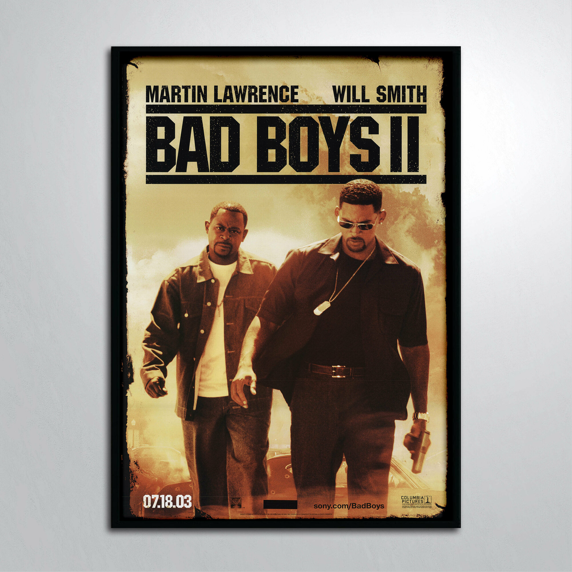 Постер без рамы/Плохие парни 2 Уилл Смит Мартин Лоуренс Полиция Плакат Bad Boys