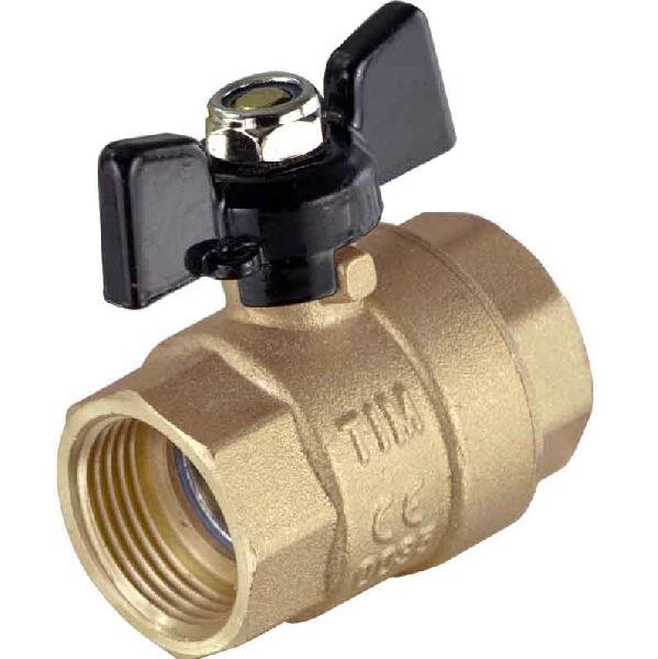 Кран шаровой 1/2" г/г бабочка TIM DE1216