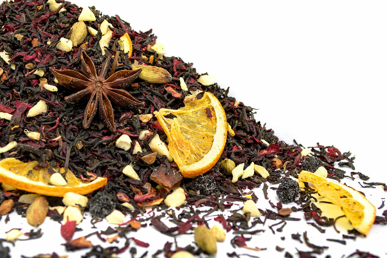 Чай фруктовый Альпийский глинтвейн 250 г, WEISERHOUSE, цейлонский чай с добавлением долек апельсина, грейпфрута и др.