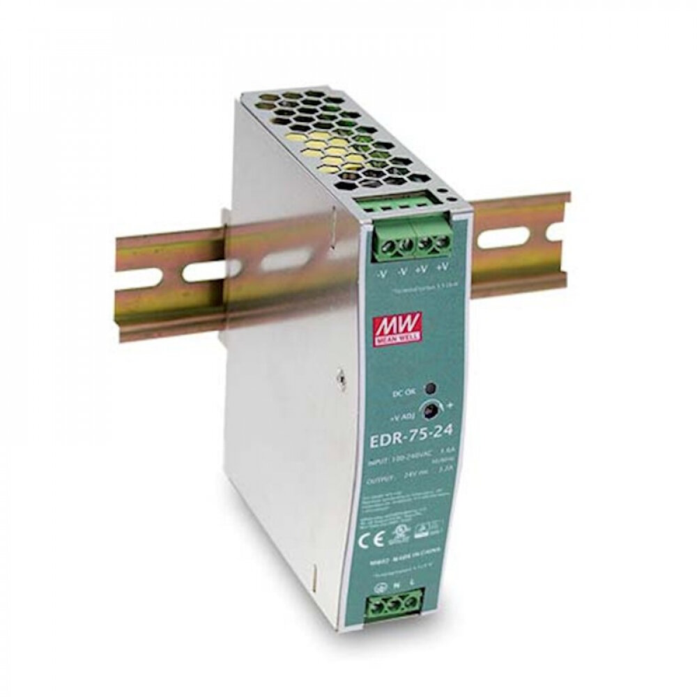Источник питания Mean Well AC/DC EDR-75-48 Т02240995 регулируемое напряжение, широкий диапазон частот, блок питания