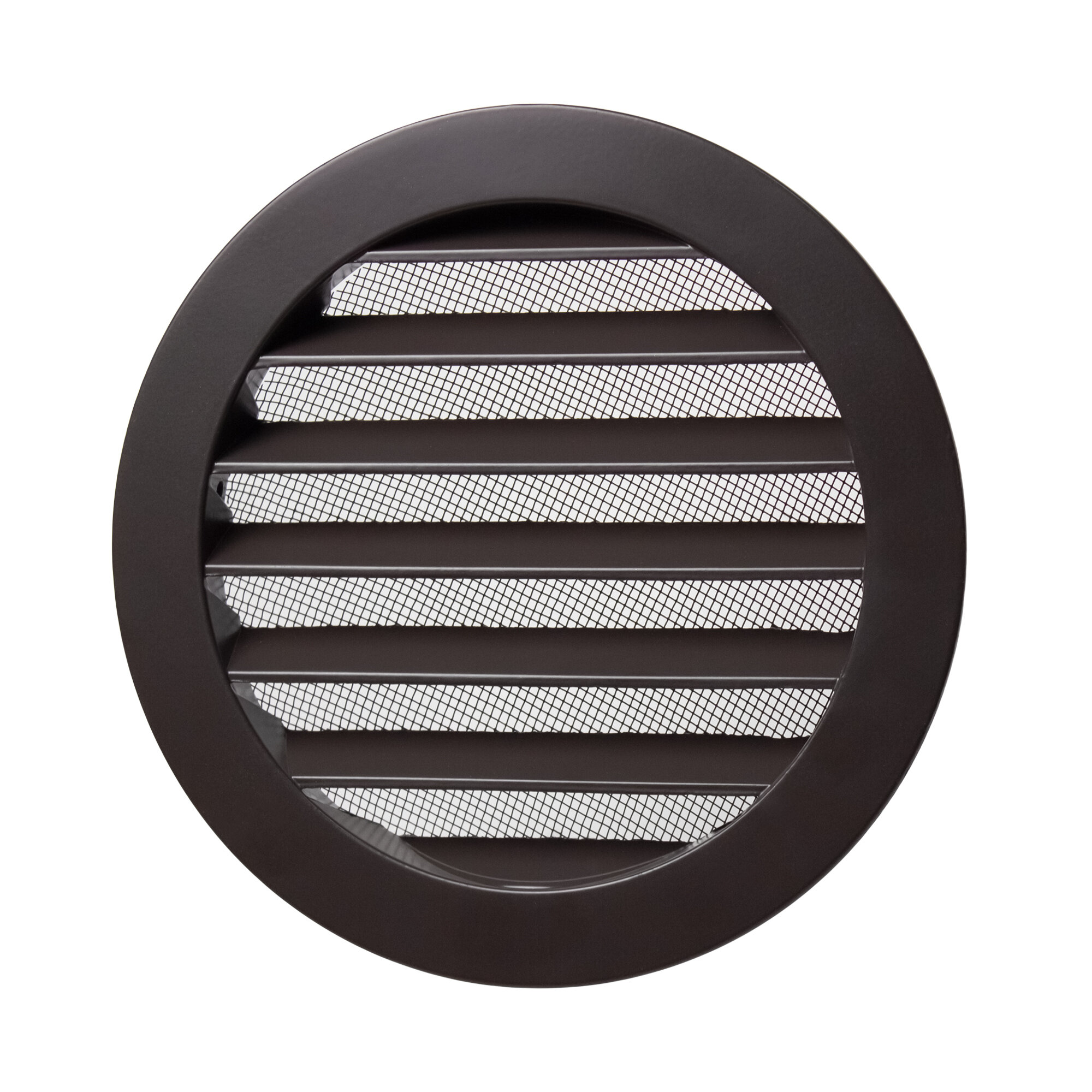 Решетка вентиляционная круглая D150 мм RAL8019 серо-коричневый матовый