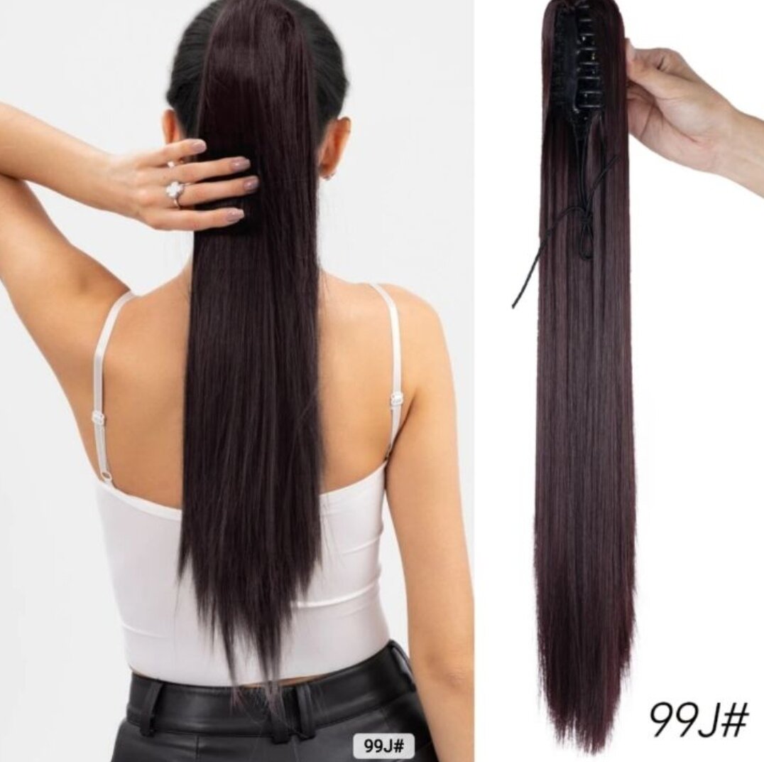 Хвост накладной для волос на крабе 60см