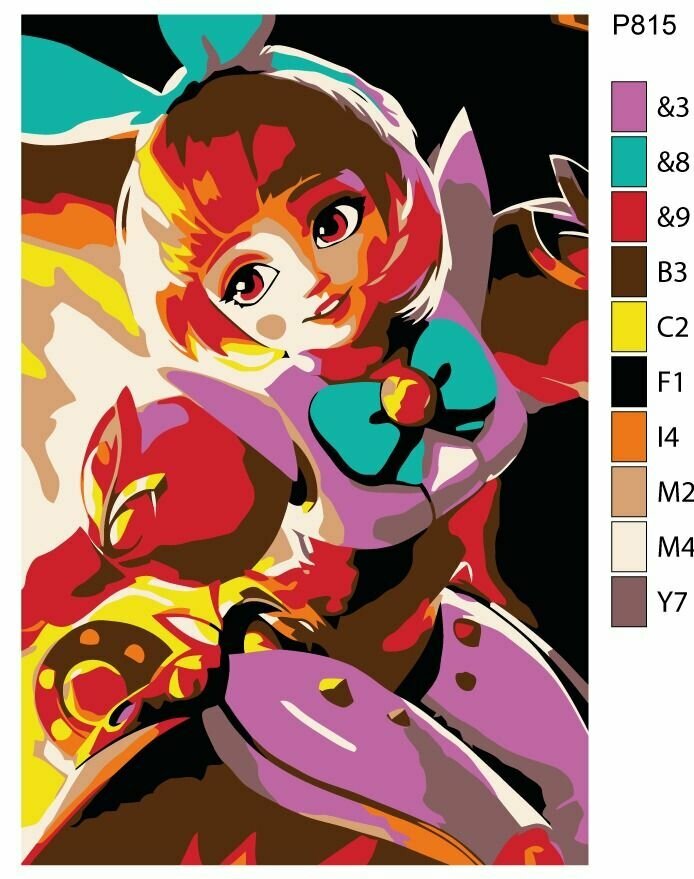 Детская картина по номерам P815 "Игра Mobile Legends. Ангела" 20x30