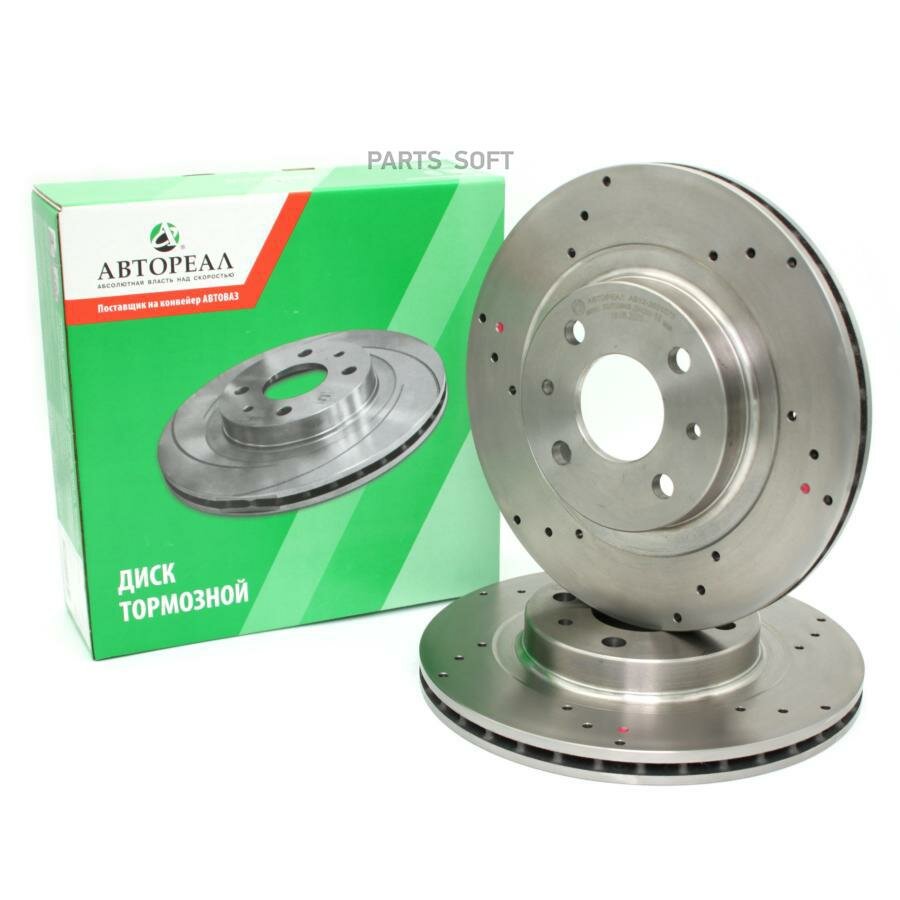 AVTOREAL ABP12-3501070 Диск тормозной 2112 1118 Калина 2170 Priora AVTOREAL R14 передний перфорация ABP12-3501070