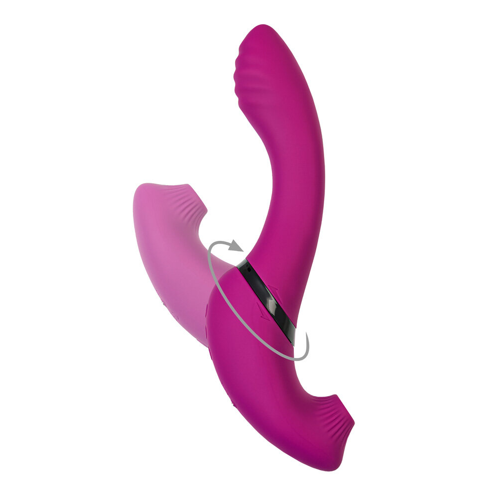Поворотный вибратор «JOS Spinser» с вакуумной стимуляцией клитора