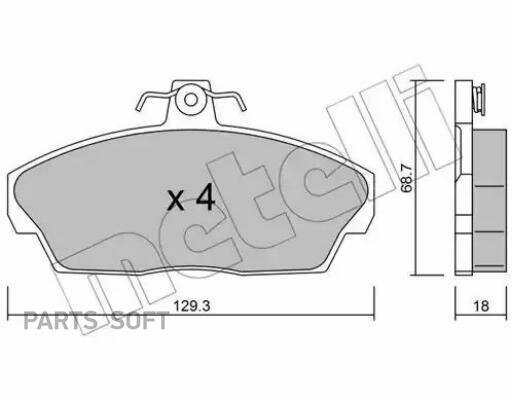 Колодки дисковые передние! Land Rover Freelander 1.8i 16V/2.0Di 98-00 Metelli арт. 2201741