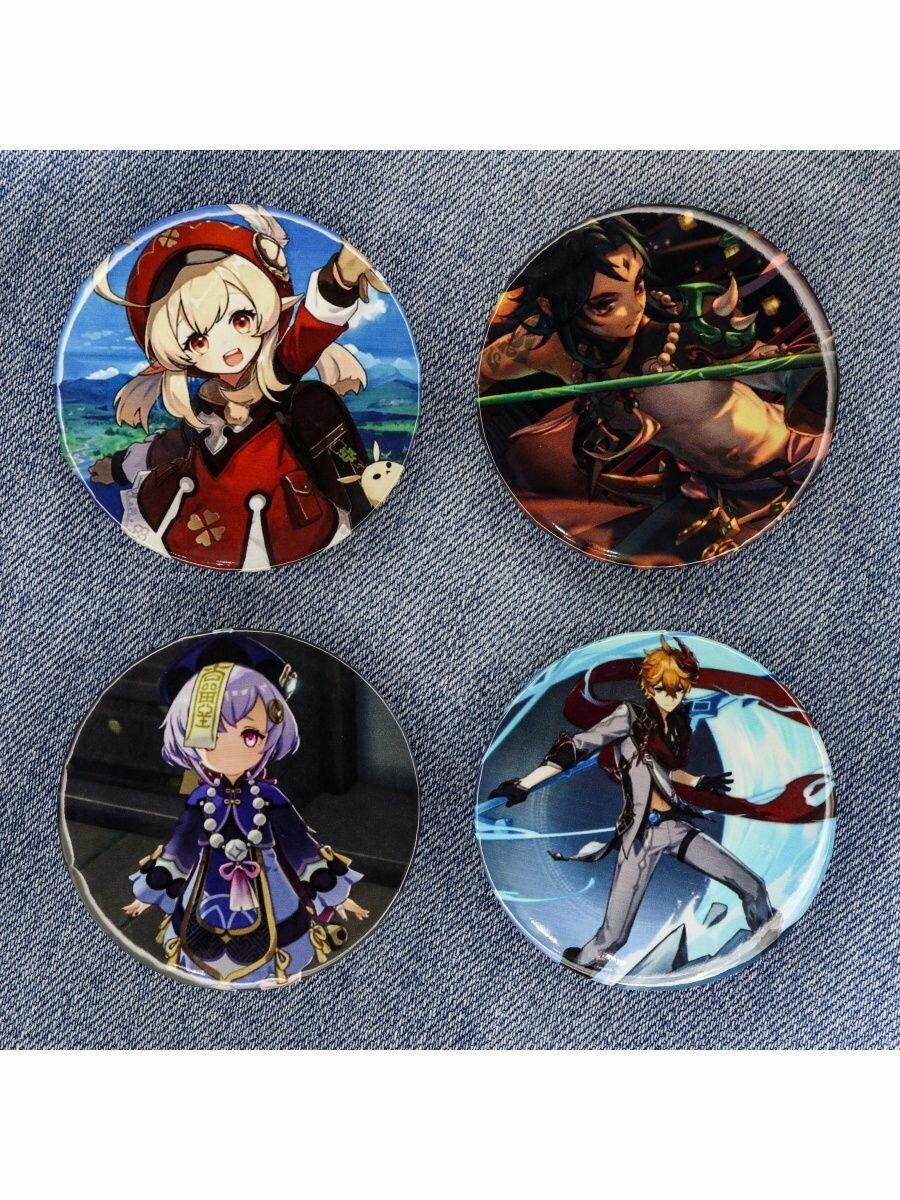 Набор значков аниме серии Genshin Impact