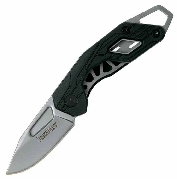 Мини-нож брелок"Diode 1230 X", складной, ручка нейлон, длина клинка 40мм, черный