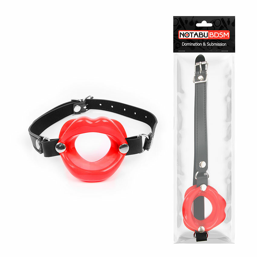 NTB-80542 Кляп губки цвет чёрный/красный