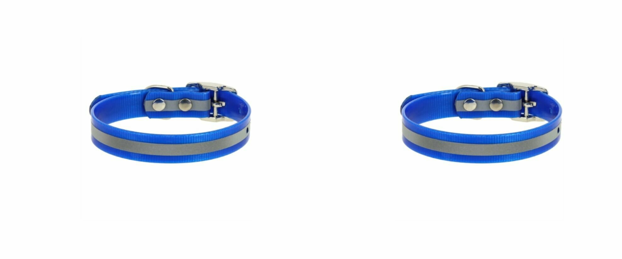 Каскад Ошейник из биотана синий,15 мм х 21-30 см,2 шт
