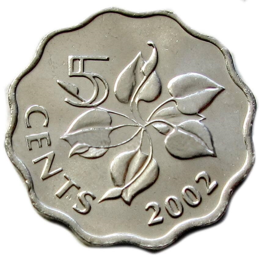 5 центов 2002 Свазиленд UNC
