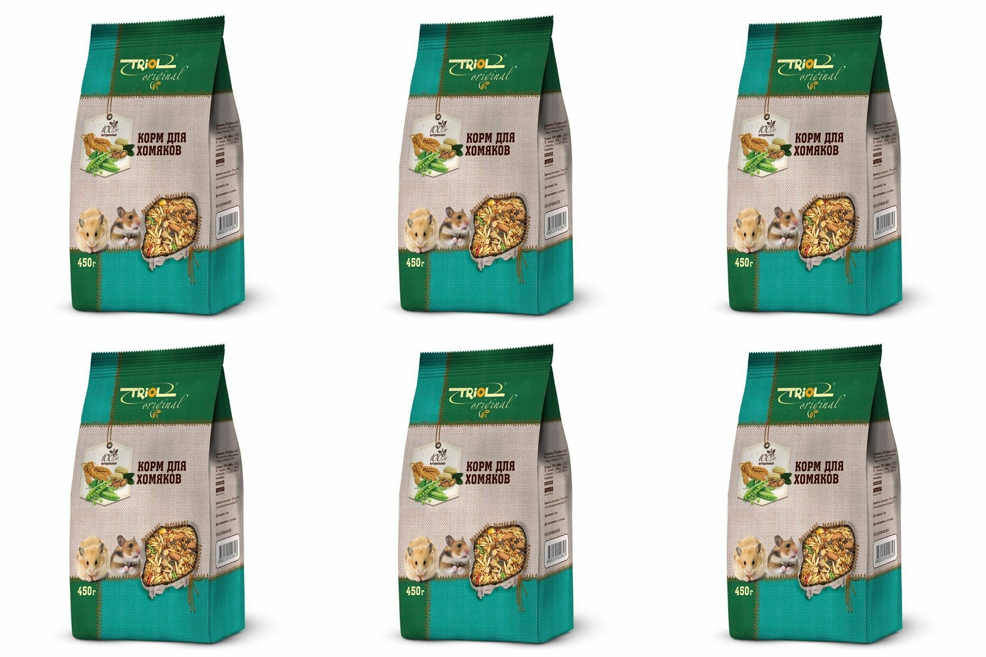Triol Корм для хомяков Original 450г, 6 уп