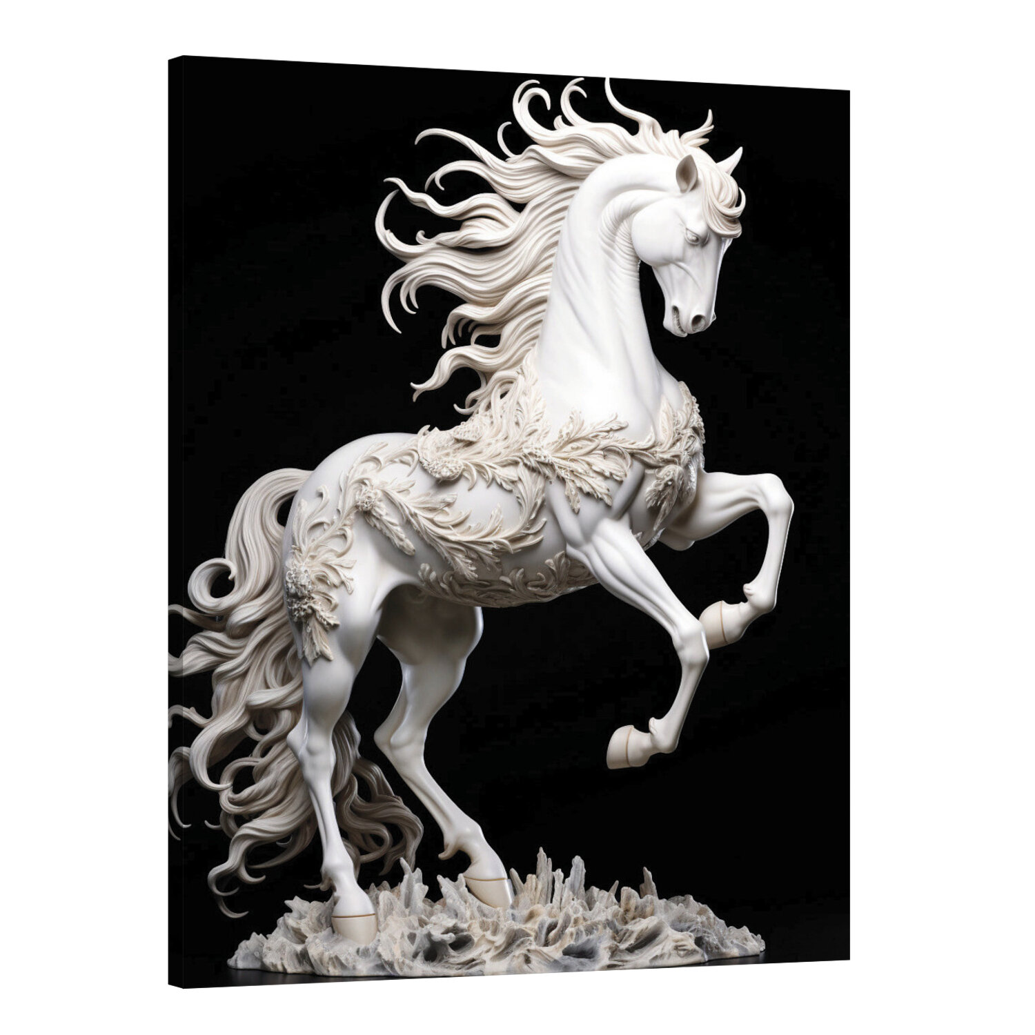 Интерьерная картина 50х70 "Белая лошадь"