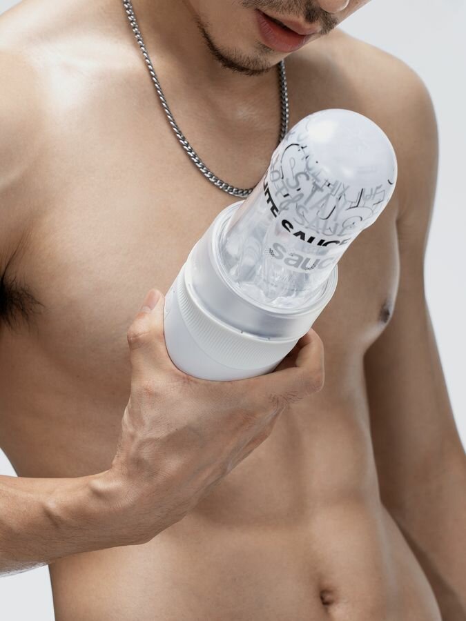 Мастурбатор Sauce "Extra", белый, автоматический, 3 режима, от USB, многоразовый