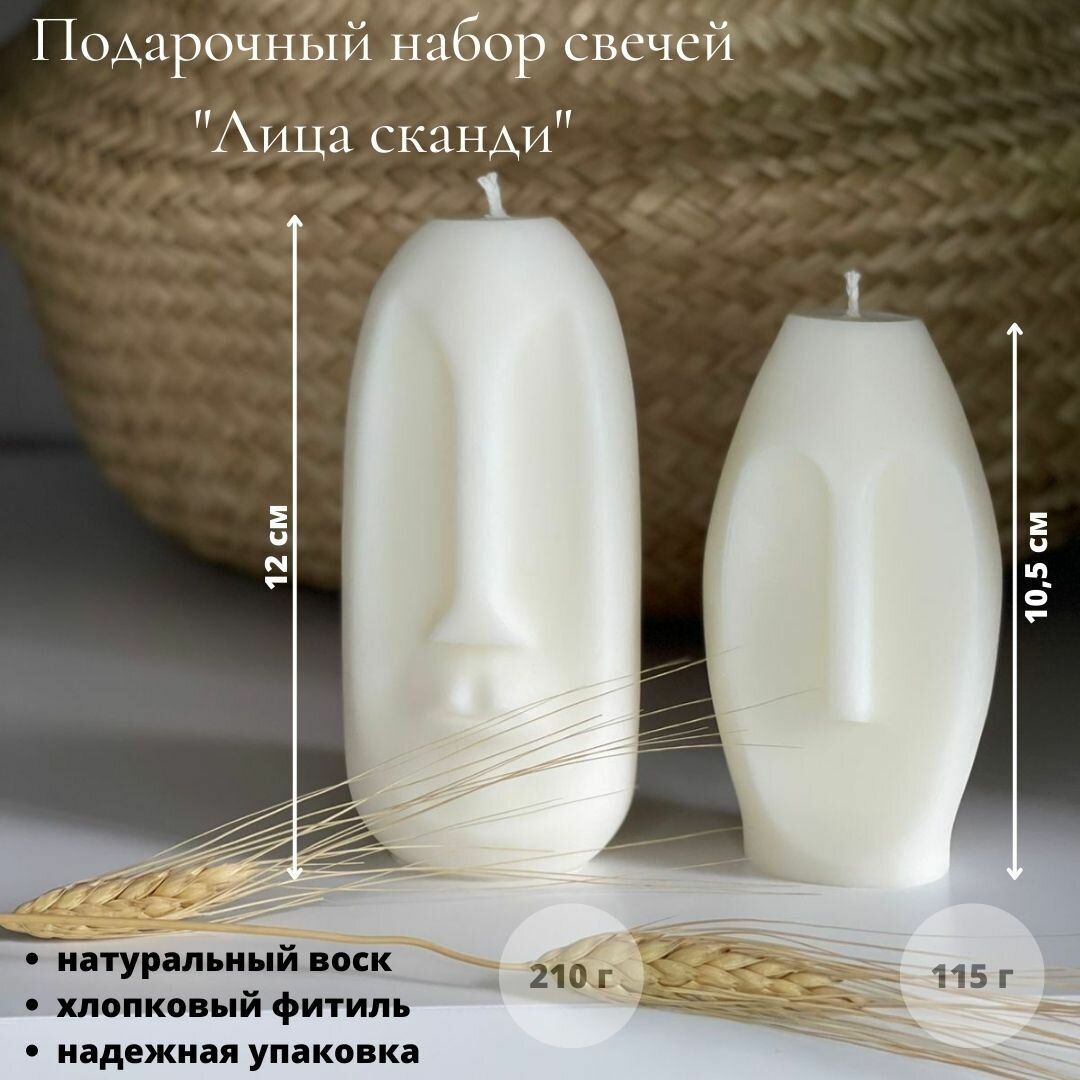 Набор свечей "Лица сканди"
