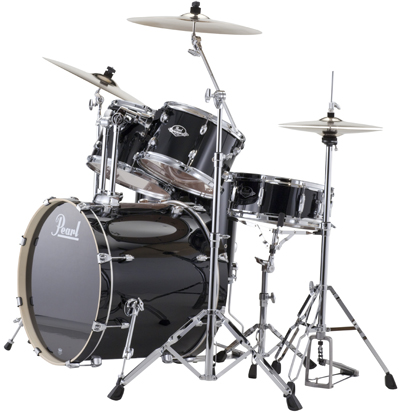 Drum and hardware set Pearl Export EXX725/C31 - Ударная установка в составе: большой барабан 22x18, малый барабан 14x5.5, томы 12x8 и 13x9, напольный том 16x16, набор стоек HWP-830 и тарелки PCP-204S. Цвет #31 Черный Jet