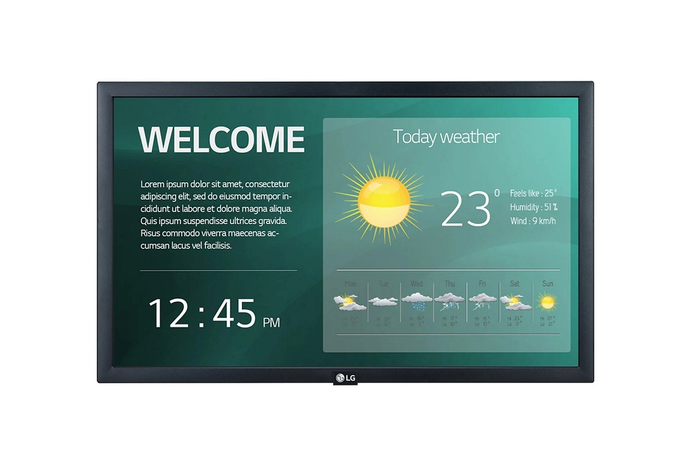 LG 22SM3G-B- 21,5" информационный ЖК-дисплей 1080p60, 250 кд/м², 1000:1, динамики 2x1 Вт, Bluetooth+Wi-Fi