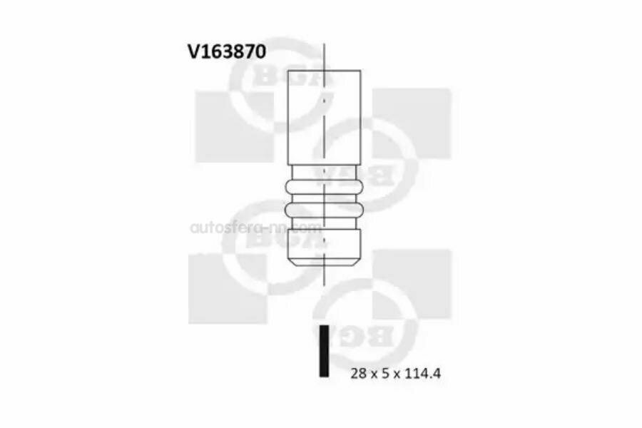 BGA V163870 Клапан впускной
