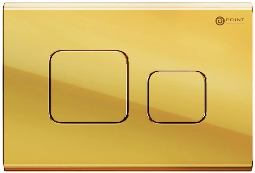 Кнопка смыва Point Афина PN44041G для инсталляции, золотой