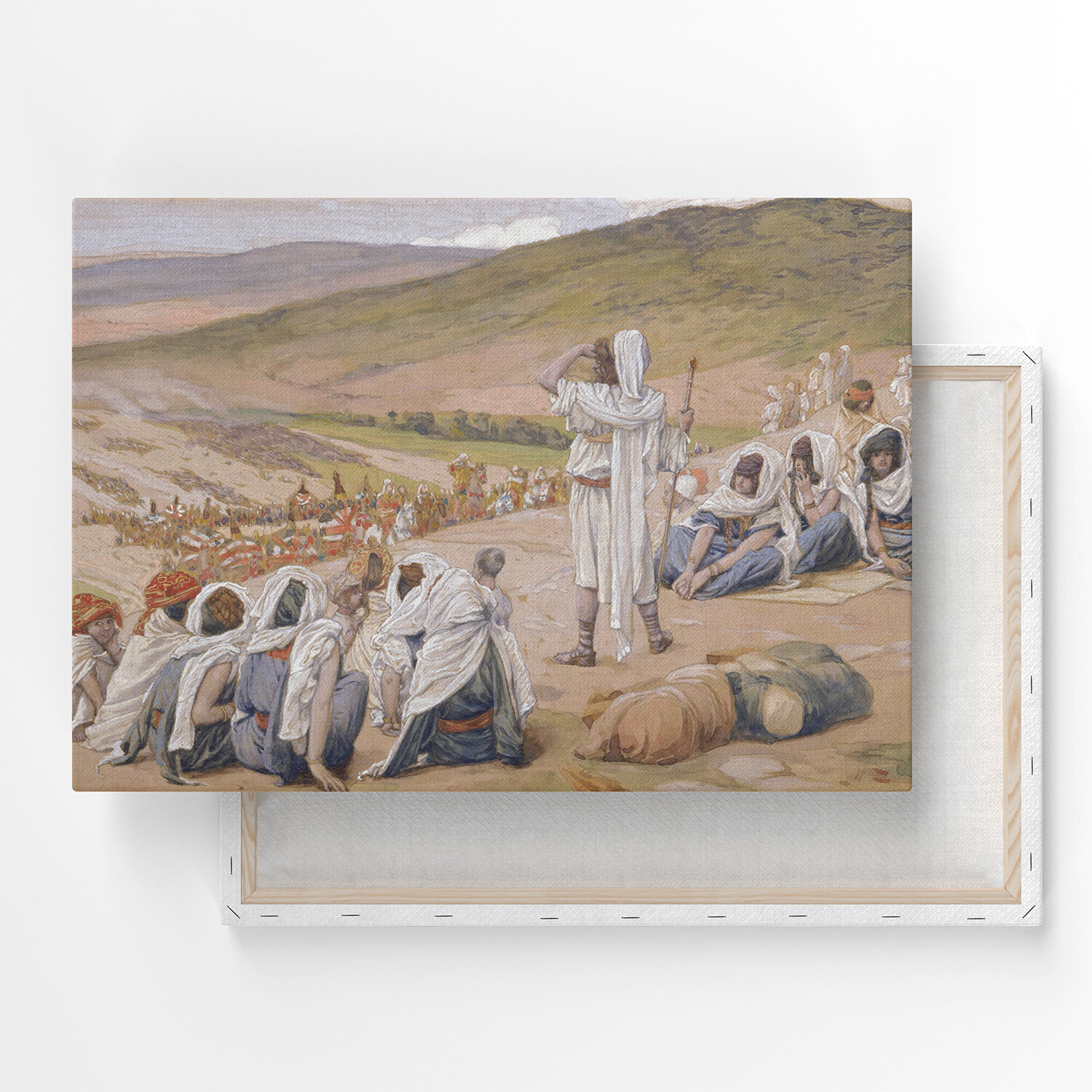 Картина на холсте, репродукция / Джеймс Тиссо - Jacob Sees Esau Coming to Meet Him / Размер 30 x 40 см