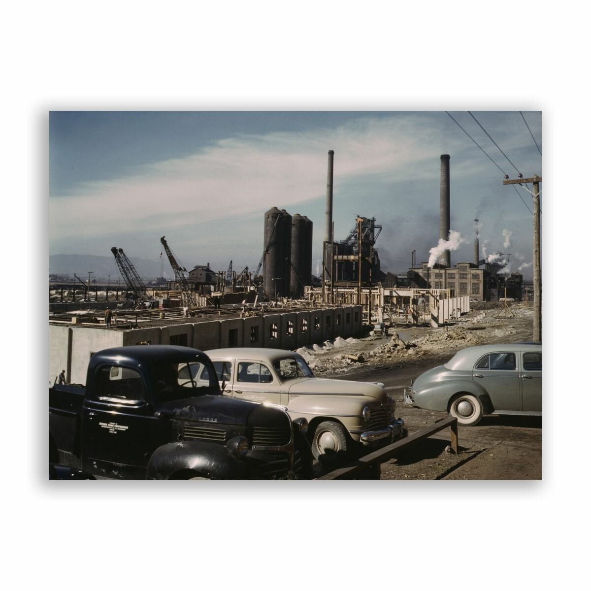 Постер, плакат на бумаге / Американские индустриальные ретро фотографии / Размер 30 x 40 см