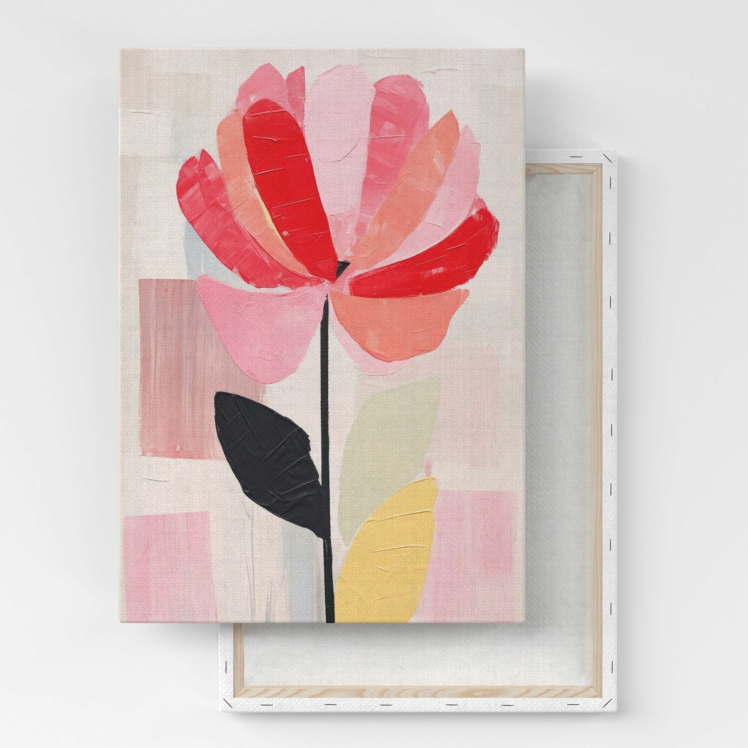 Картина на холсте, репродукция / Абстракция - Цветок / Размер 80 x 106 см