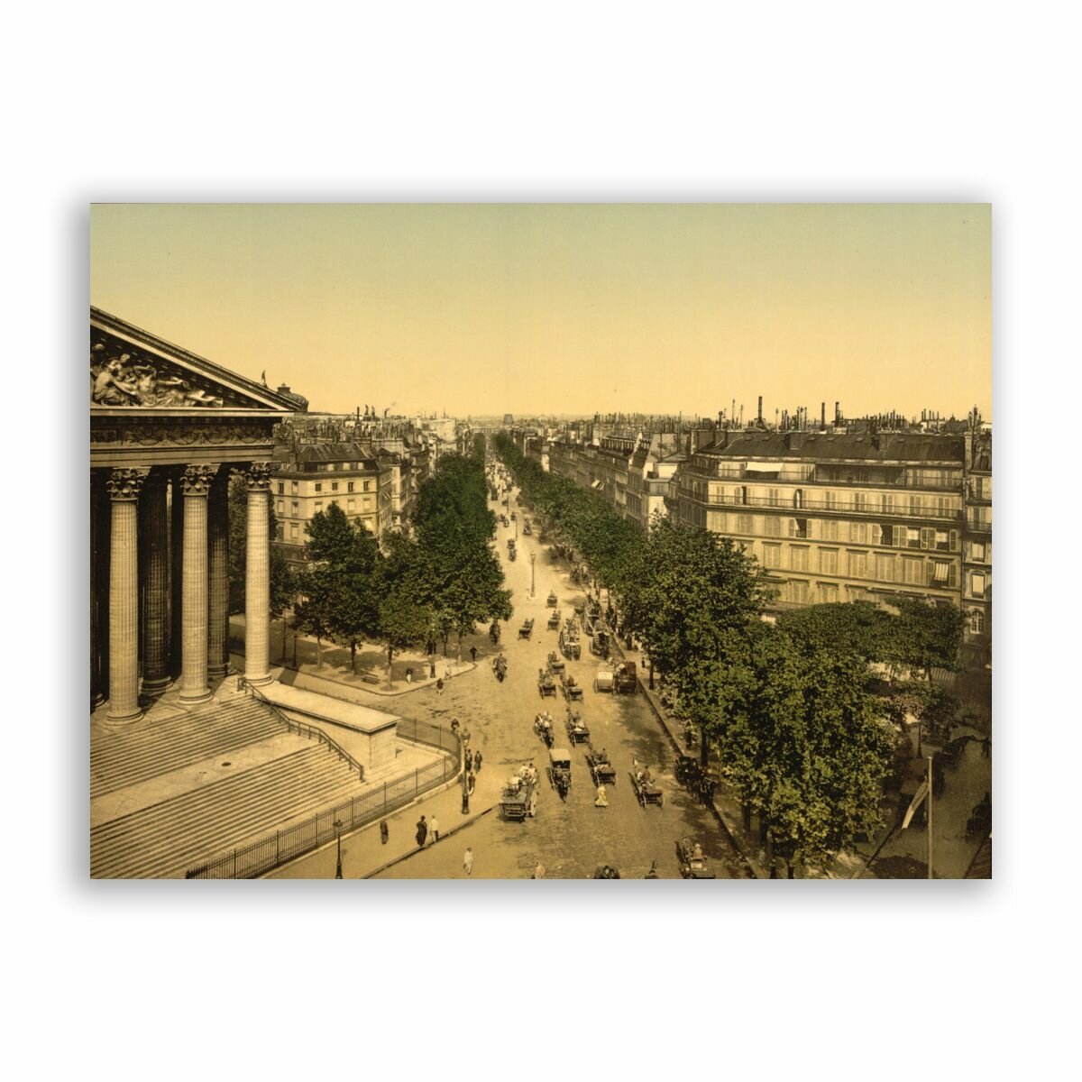 Постер, плакат на бумаге / Boulevard of the Madeline, Paris, France / Размер 30 x 40 см