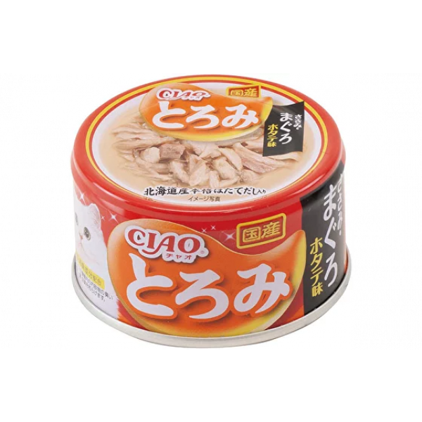 Inaba Ciao Toromi Консервы для кошек с Куриным филе, Тунцом магуро и Гребешком в бульоне