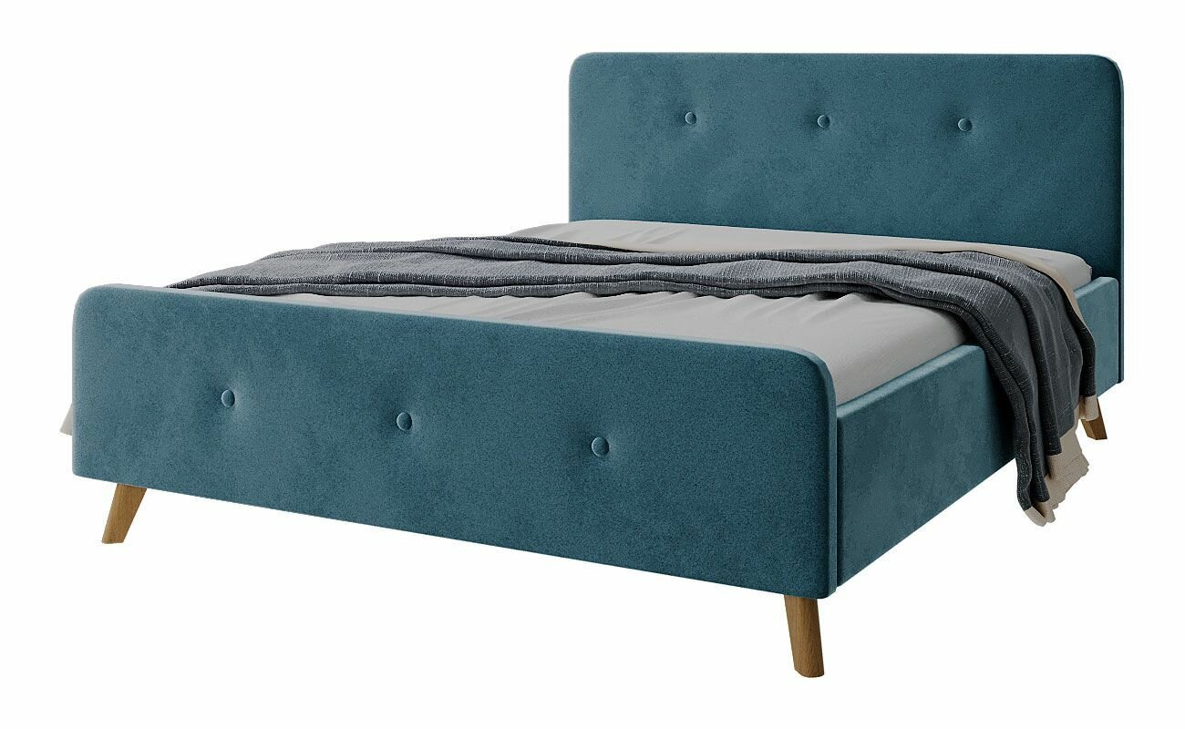 Кровать 2.1 м Айвори под матрас 1600 х 2000, цвет бирюзово-зеленый