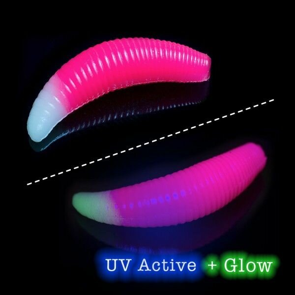 Мягкие приманки Jara Baits Trout Series BRUCHI-40 Сыр # 526 UV + Glow (12шт), в банке