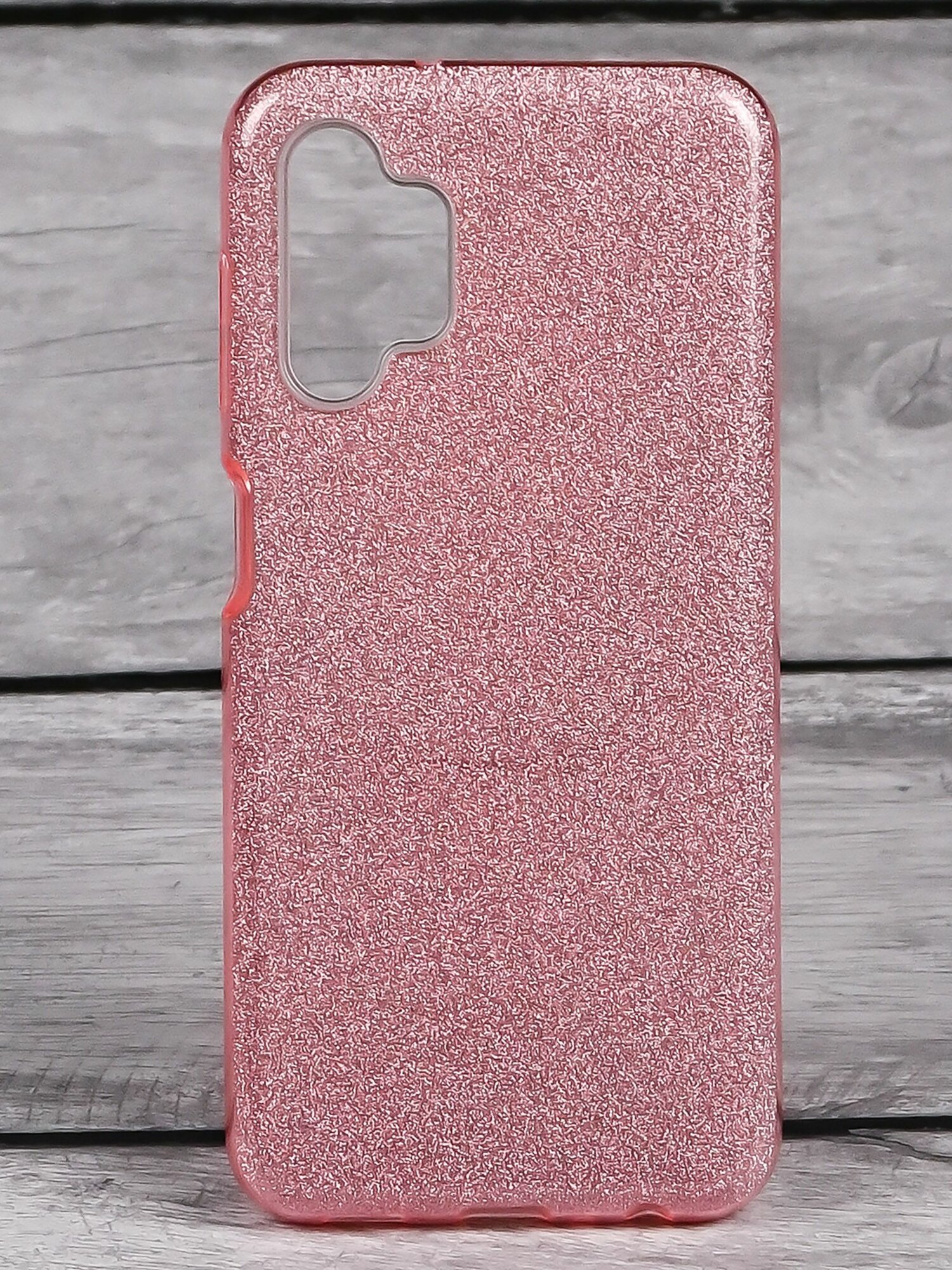 Силиконовый чехол бампер на смартфон Samsung Galaxy A13 4G переливающийся с блестками, защитная блестящая накладка для телефона Самсунг Галакси а13