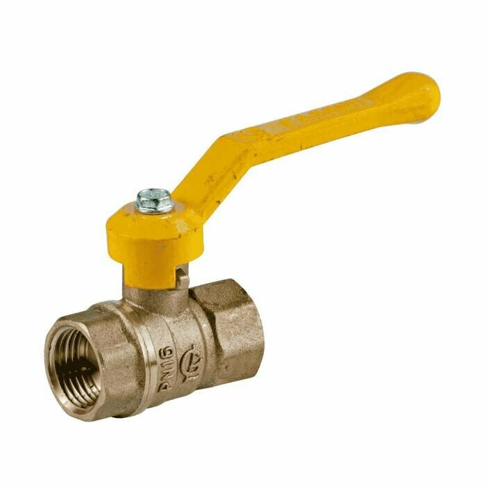 Кран шаровой латунь газ Стандарт 220 аналог 11б27п1 Ду 20 Ру40 ВР полнопроходной рычаг галлоп 115024