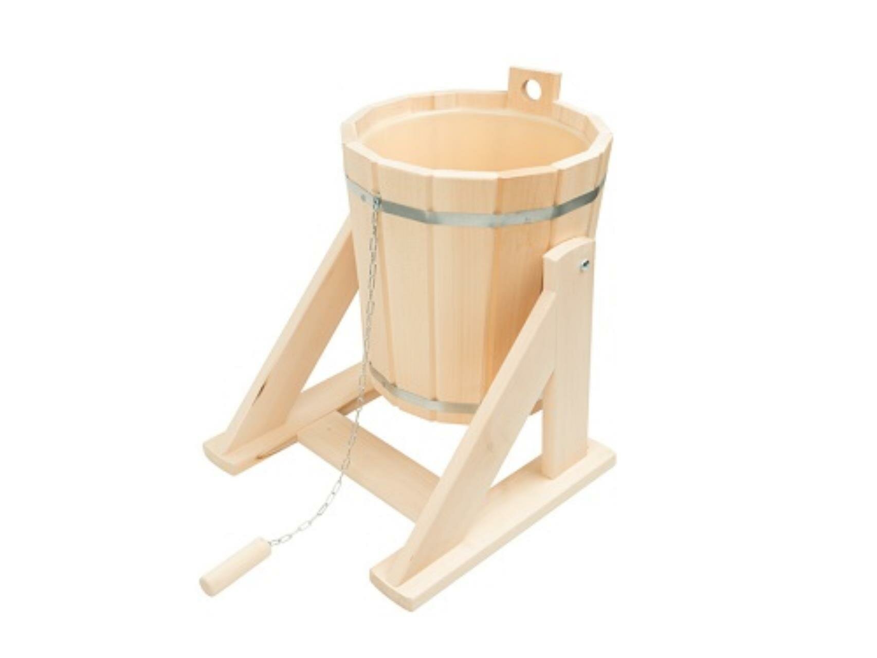 Обливное устройство МЛ-60, для саун и бань, липа с пластиковой вставкой 10л