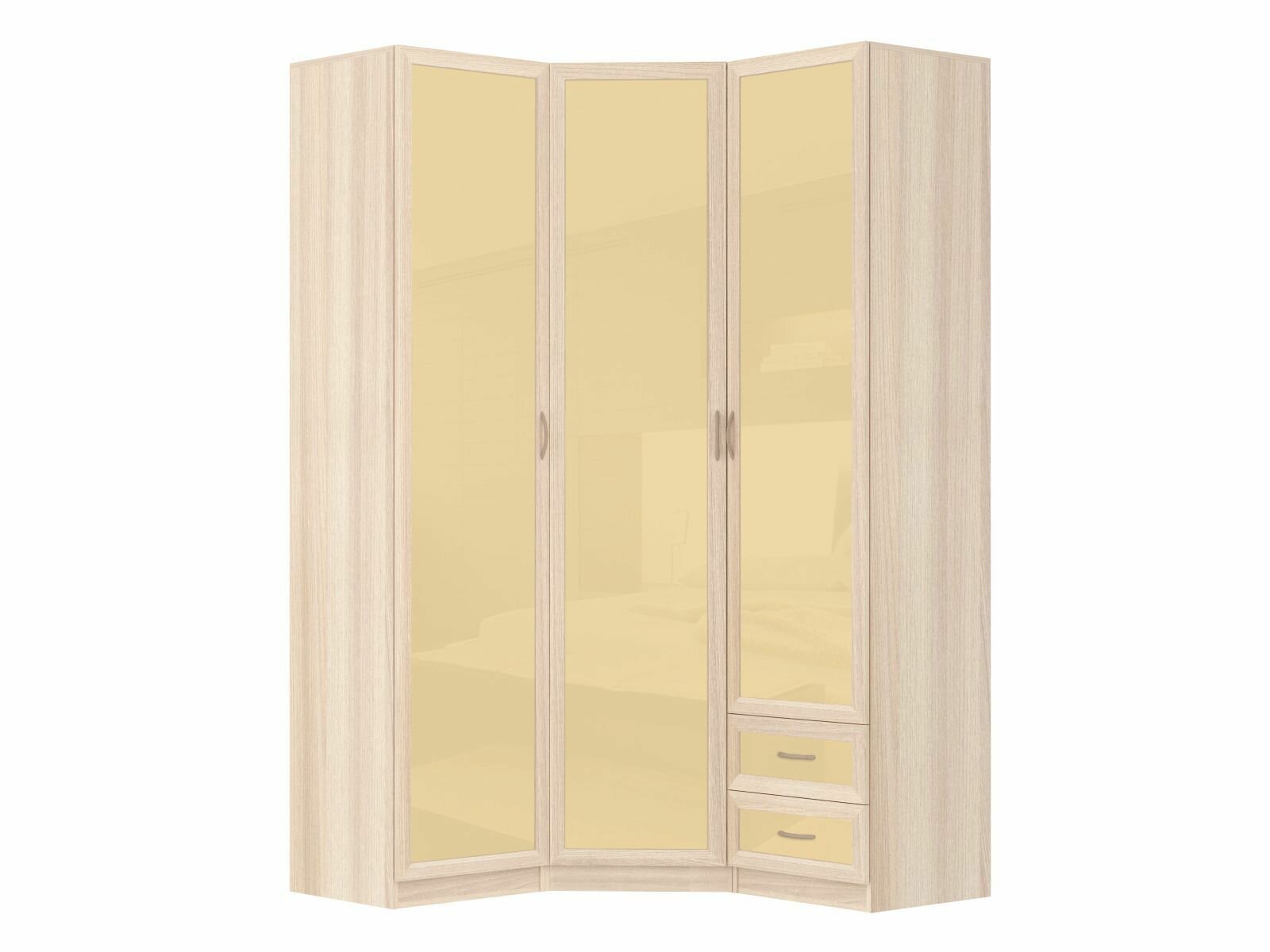 Шкаф угловой для одежды "Наполеон 15.4" 110/160х220х45, дуб сонома