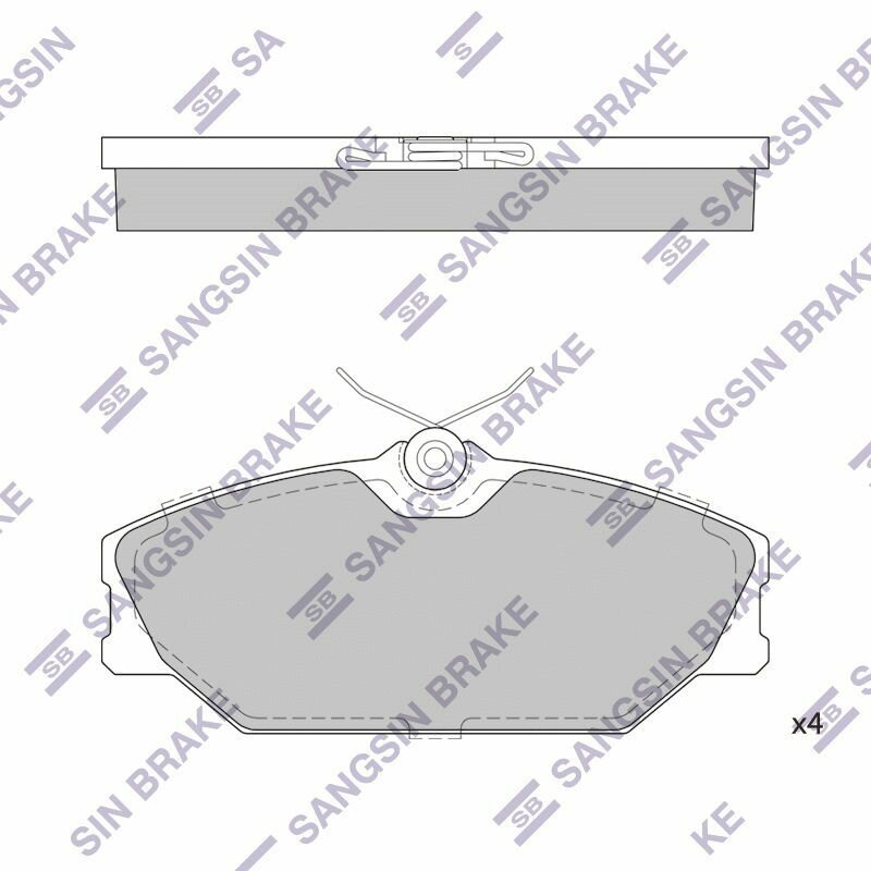 Sangsin Brake Колодки передние RENAULT Megane I/ Laguna I/ Safrane II SP1483A
