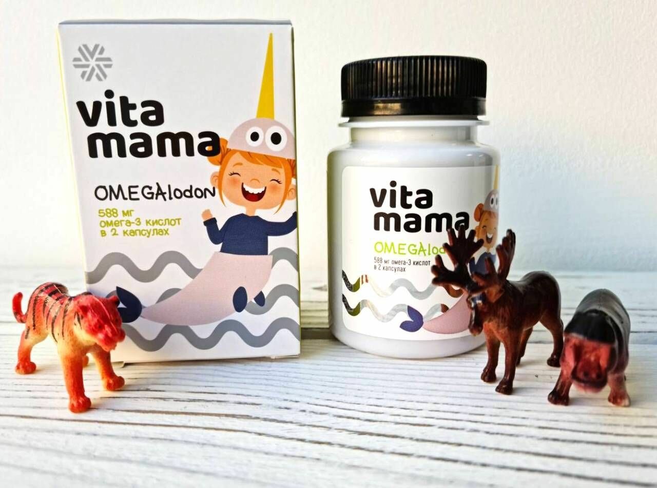 OMEGAlodon (мультифрукт), комплекс омега-3 кислотVitamama, 60 капсул