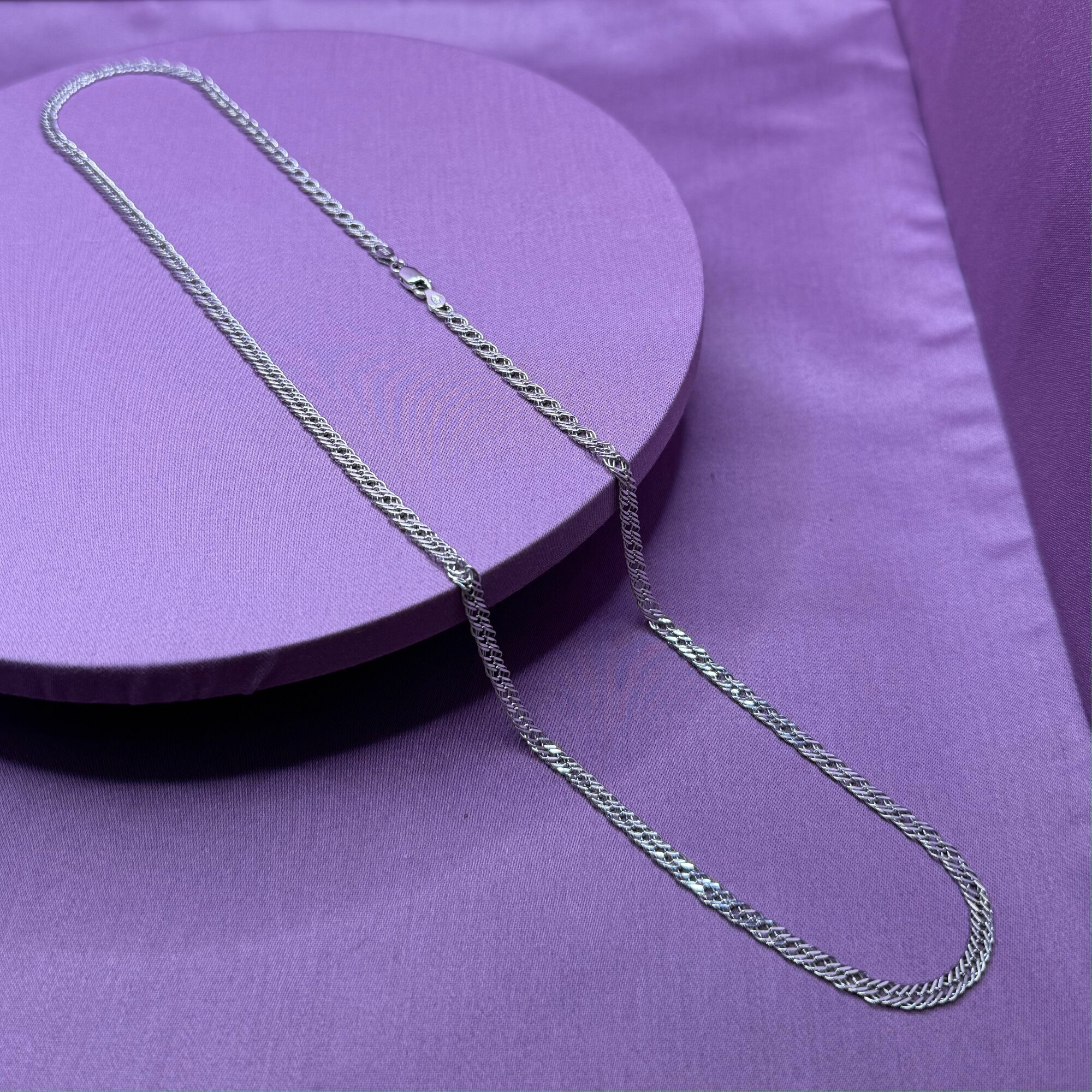 Цепь серебро, 925 проба, родирование