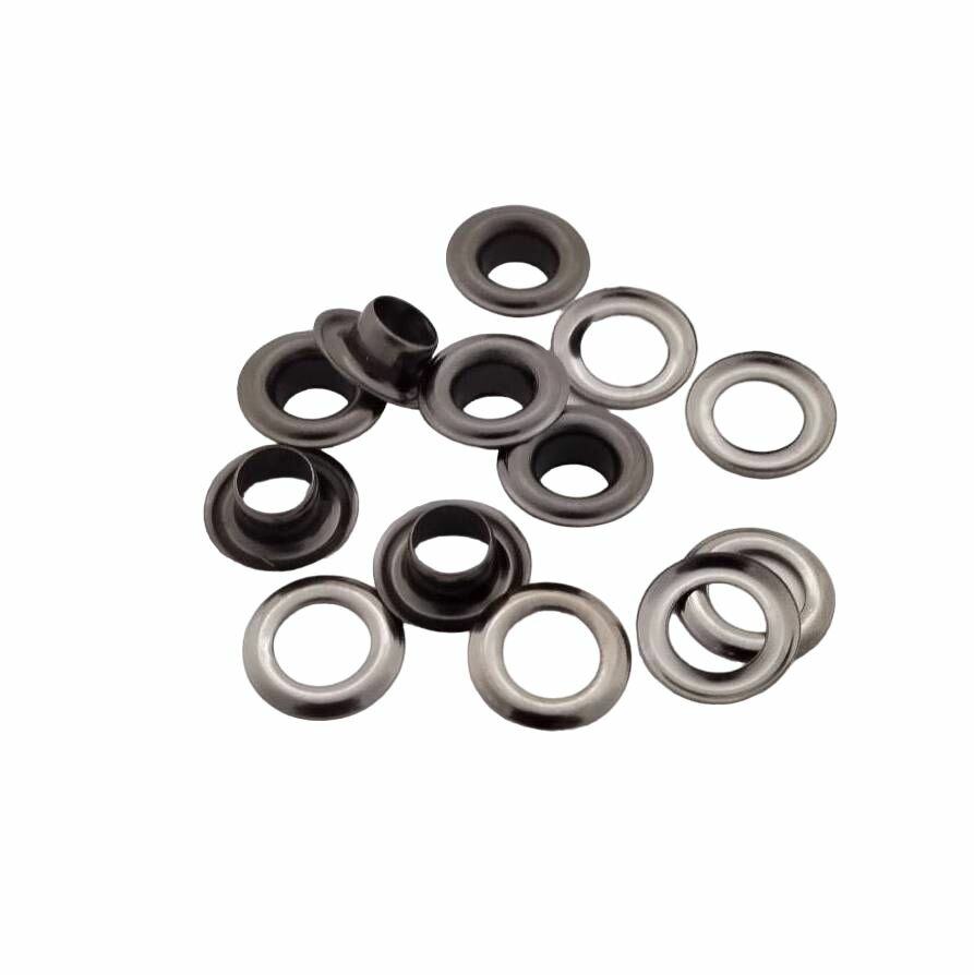 Нева Партнер Люверс 6мм, 100шт, чёрный никель