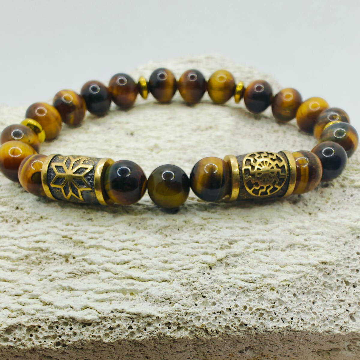 Славянский оберег, Браслет-цепочка, тигровый глаз