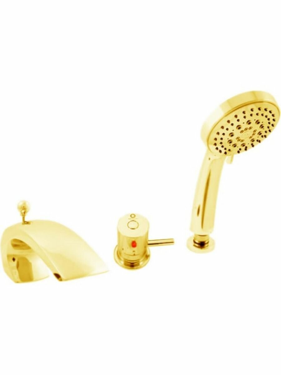 Смеситель термостатический на борт ванны, цвет золотистый, RAV SLEZAK, DT272.5SZ