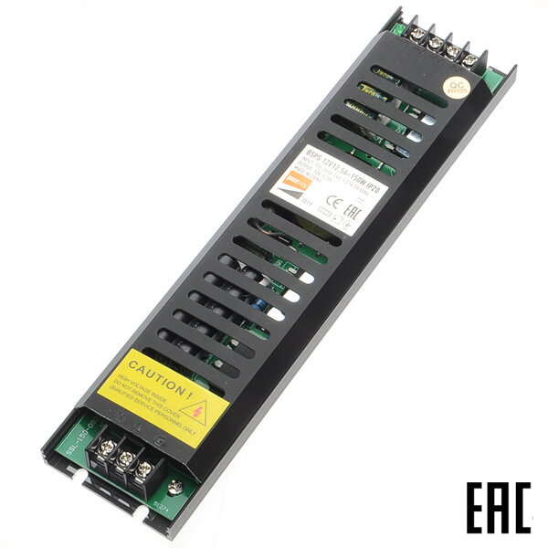 Блок питания к светодиодной ленте Jazzway 220В/12В постоянного тока 150Вт IP20 3329235A BSPS 12V12.5A-150W