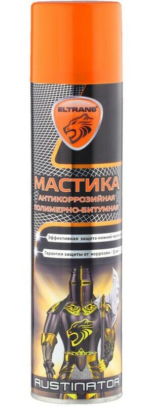 Мастика 400мл - полимерно-битумная для антикоррозийной обработки, гидро- и шумоизоляции наружных и внутренних деталей авто с .