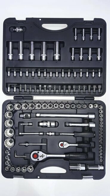 Набор головок и приспособлений FORCE 108 предметов 12 гранные 1/2, 1/4 41082R-9