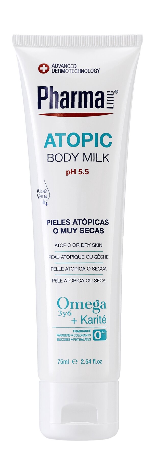 HERBAL Молочко для тела для сухой и чувствительной Кожи Atopic, 75 мл